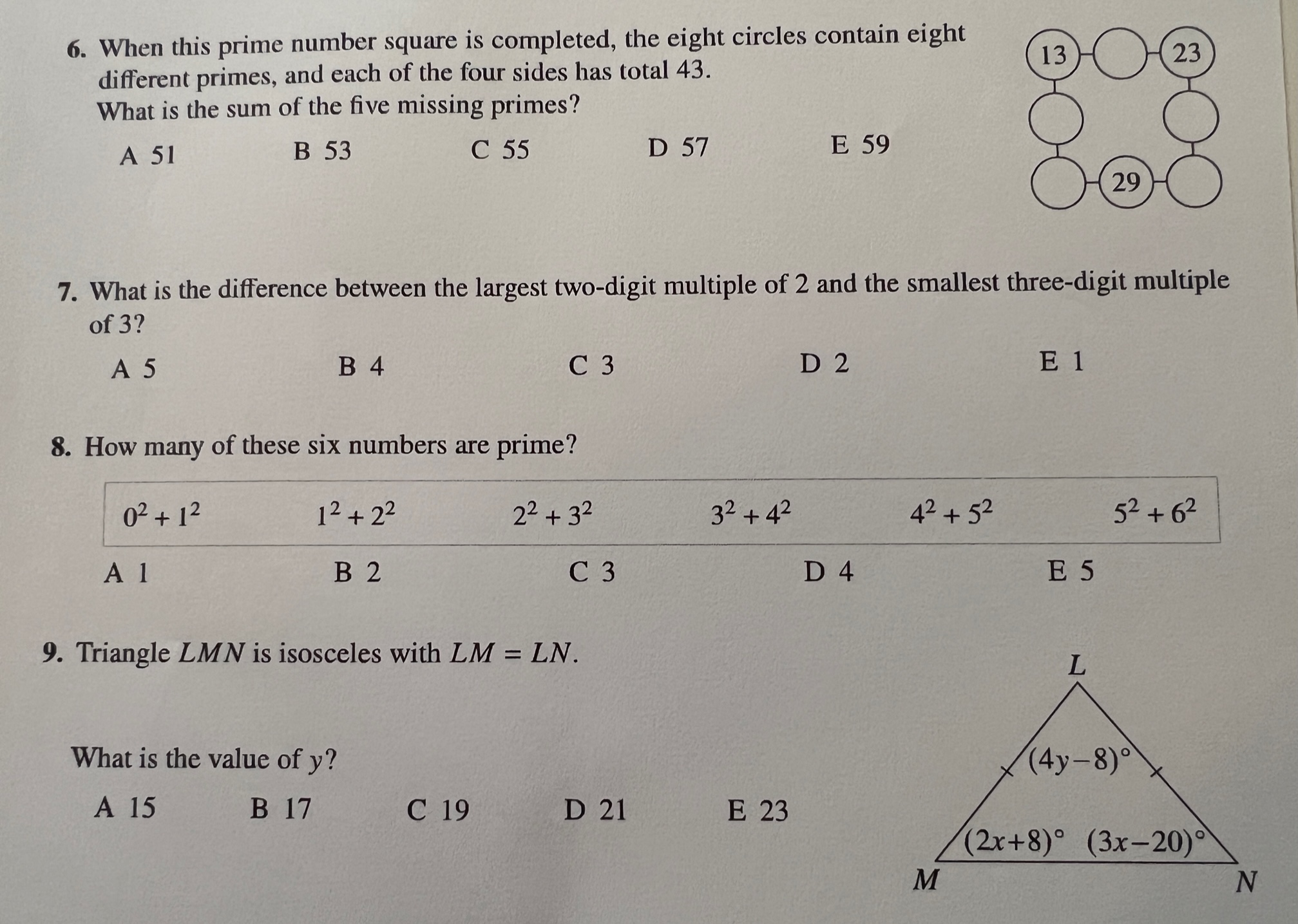 Lockers Park | Junior Mathematical Challenge - Lockers Park