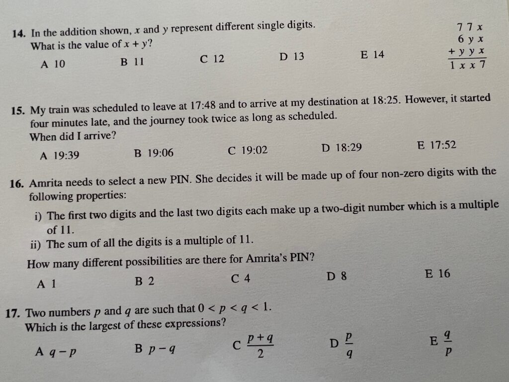 Lockers Park | Junior Mathematical Challenge - Lockers Park